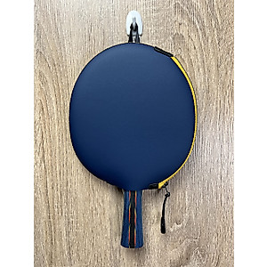 OneJoy Table Tennis Racket Cover, Ping Pong Paddle Cover, Table Tennis Bag Cover Sleeve for Single Ping Pong Racket Case with Zipper [ Navy] 7.3 inch x 6.3 inch (18.5cm x 16cm)