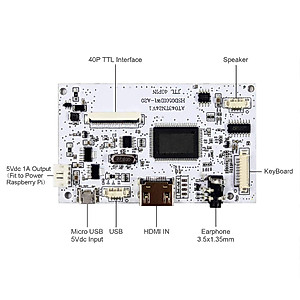 VSDISPLAY 5" 5 inch 800X480 TFT LCD Screen 40pin with HD-MI Controller Board