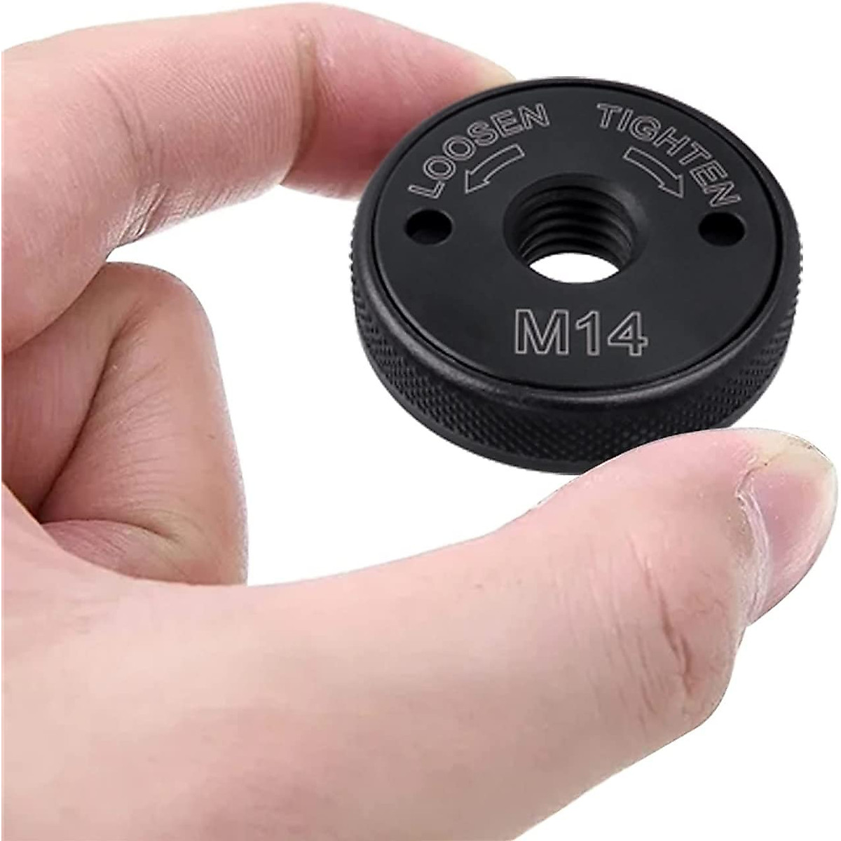 Bestgle M14 Thread Quick Change Flange Grinder Lock Nut Angle Grinder Self-Locking Pressing Plate Quick Release Nut Clamping Equipment Power Tool Accessory, Black