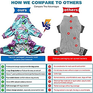 LovinPet Dog Pajamas Extra Large Size Dog - Post Surgery Comfort Pajamas, Lightweight Stretchy Fabric, Navy Butterfly Wings Print, Large Dog Pajamas, Undershirt for Dog Dresses,Pink M
