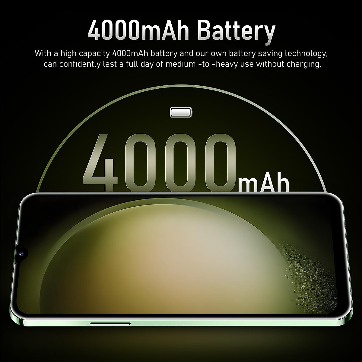 GAMAKOO G23 Unlocked Cell Phone 64GB+4GB Dual SIM 6.52” 4000mAh Battery 4G Android Smartphone 13MP+8MP Camera (White)