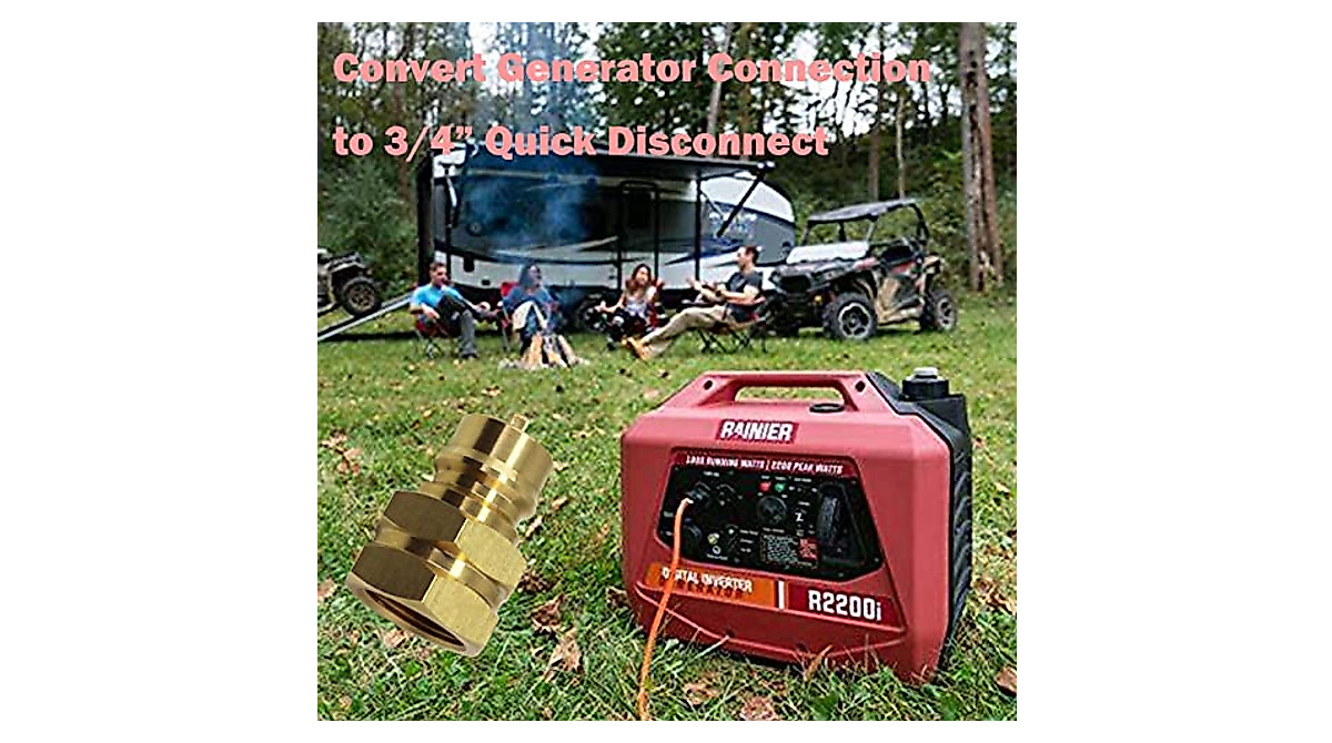 MENSI 3/4" Brass Quick Connect Fitting for Generators & Gas Appliances