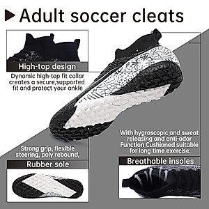 Soccer Cleats Mens Football Cleats for Big Boy Women Indoor Soccer Shoes Tacos de Futbol para Hombre Zapatos de Futbol para Hombre Football Shoes for Youth Futsal Shoes Sneakers Soccer Shoe TF