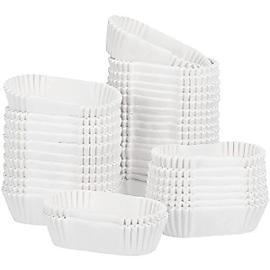 SENTOP 1000pcs Oval Paper Baking Cups, Safe Grease Proof Paper Tray High Temperature Cake Cup, Boat Shaped Cupcake Muffin Baking Cups for Muffins, Cupcakes or Mini Snacks