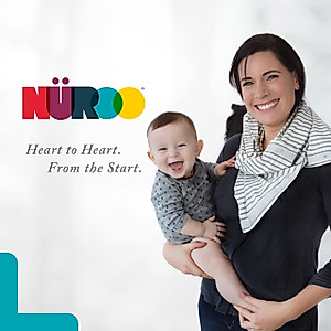 Brownmed - NuRoo Nursing Scarf - Nursing Cover for Breastfeeding Moms - Breastfeeding Supplies for Nursing & Baby Essentials - Baby Stuff - Gray Stripe