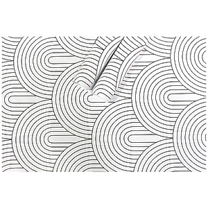 HAOKHOME 96033 Peel and Stick Wallpaper Abstract Rainbow Black/White Removable contactpaper for Home Bathroom Decorations 17.7in x 9.8ft