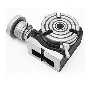 KACOME 4inch 110mm Milling Machine Horizontal Indexing Plate Milling Machine Rotary Table Divider Indexing Vertical Dual-use Turntable(4inch 110mm)