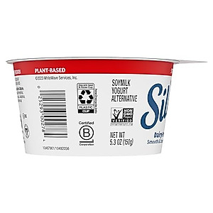 Silk Soy Milk Dairy-Free Yogurt Alternative, Strawberry, Gluten-Free, Vegan, Non-GMO Project Verified, 5.3 oz.