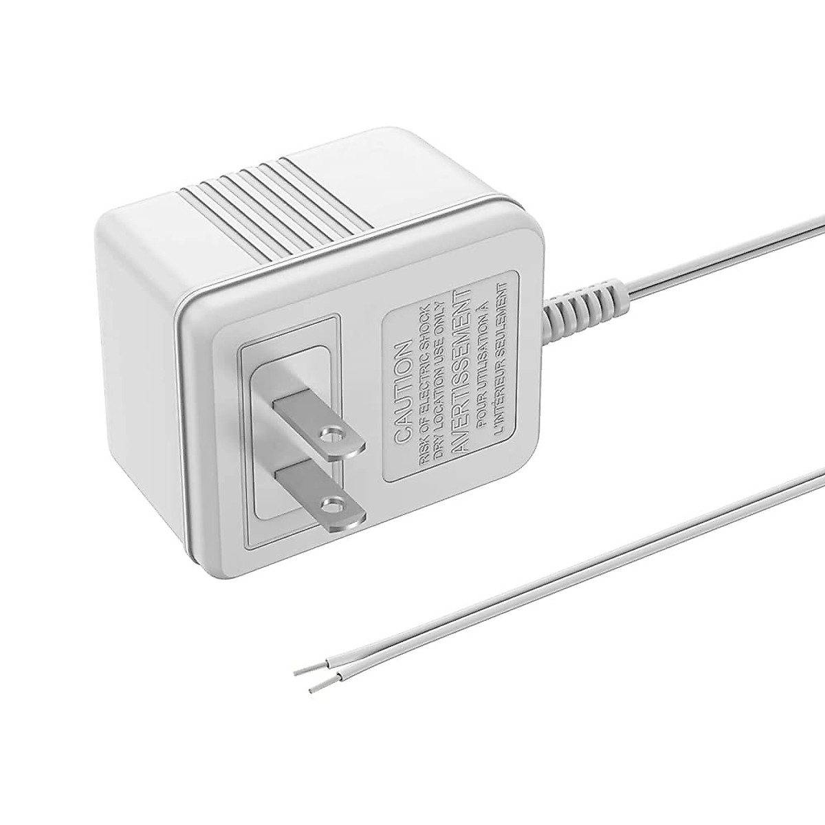 Xwartre UL Certified Thermostat C Wire 24V Transformer, White Adapter Compatible with Honeywell, Nest, Emerson, Ecobee, Wyze Thermostat and Most Doorbells (26FT Power Cable)