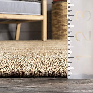 nuLOOM Ranya Tribal Indoor/Outdoor Area Rug, 6' 7" x 9', Light Brown