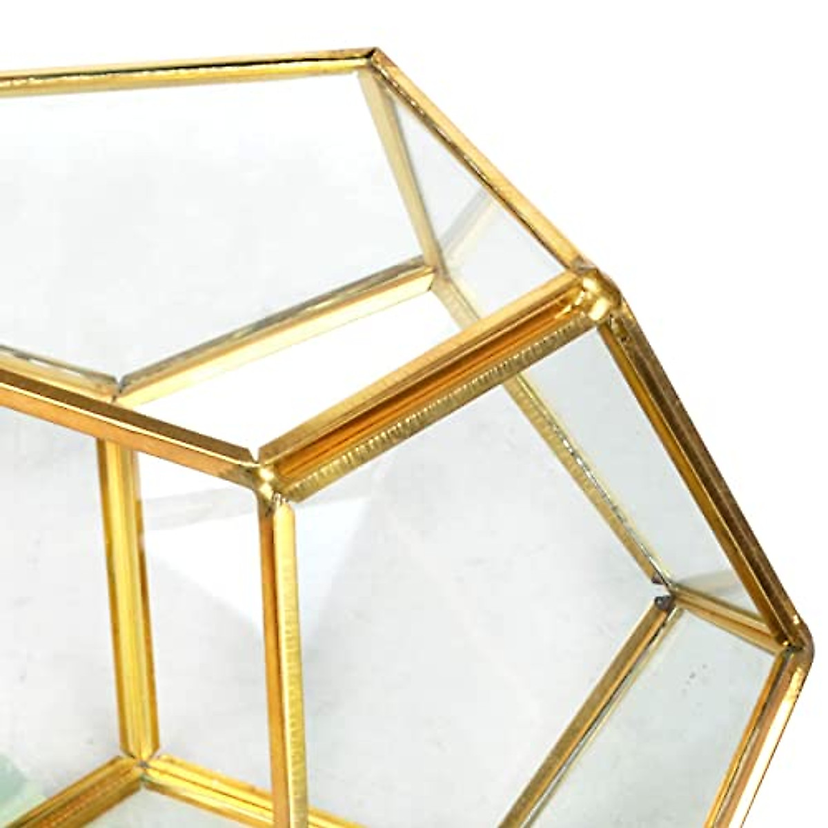 Michaels Bulk 12 Pack: 5.5”; Gold Octagon Glass Terrarium by Ashland™
