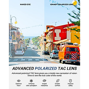 IGnaef Fit Over Glasses Sunglasses for Men Women Polarized Wrap Around Sunglasses to Wear Over Glasses with UV Protection