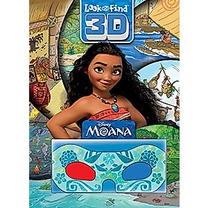 Disney Moana 3D Look and Find Activity Book! - 3D Glasses Included! - PI Kids