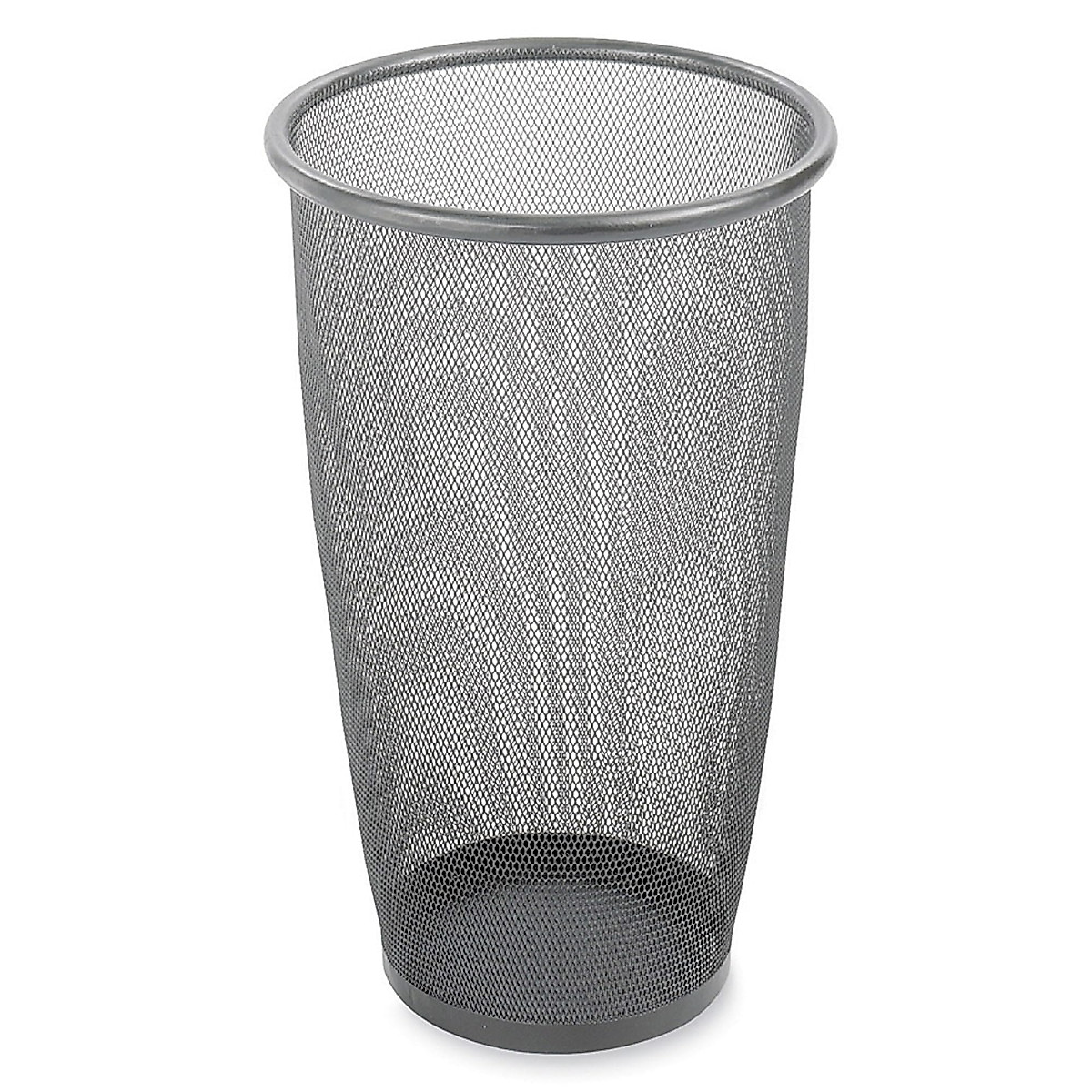 Safco Products Onyx Mesh Large Round Wastebasket, 9 Gallon, Black, 9718BL