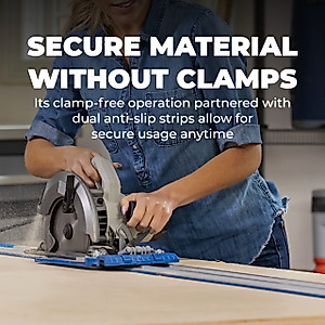 Kreg KMA3700 Accu-Cut XL - Track Saw Guide - With Universal Sled - Make Cross-, Rip- & Angled-Cuts Easily - Straight Cut Guide Track System - Circular Saw Track Guide