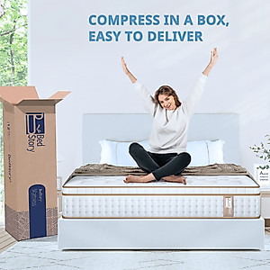 BedStory Twin Mattress, 12 Inch Gel Memory Foam Hybrid Mattress in a Box, Twin Size Mattress with Individually Wrapped Pocket Coils for Supportive and Pressure Relief, Made in USA,Black