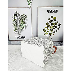 ASKETAM Kid Cute Rectangle Toy Box for Girl, Baby Collapsible Toy Storage Bin Nursery Child Playroom Bedroom Decor Clothes Storage Bin Gift Basket(Geometric diamond)