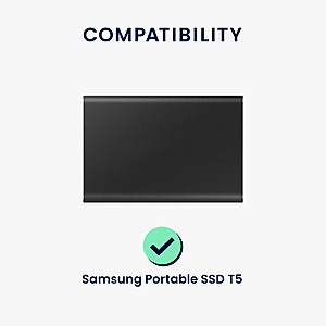 kwmobile Silicone Case Compatible with Samsung Portable SSD T5 - Case Protective Cover for SSD Drive - Black
