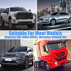 KSaAuto 12V Car Antenna Booster Stereo FM AM Radio Signal Amplifier Amp for Car Vehicle Truck SUV Boat Marine UTV RV Accessories FM Amplifier Audio Radio Stereo Media Head Unit Receiver