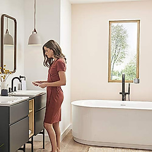American Standard T064951.243 Contemporary Round Freestanding Tub Filler for Flash Rough-in Valve, Matte Black
