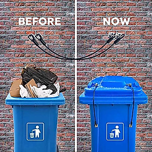 timebetter Bear Proof Trash Can Lid Lock - Trash Can Locks for Animals, Squirrel, Raccoon Proof Garbage Cans, Universal Fit