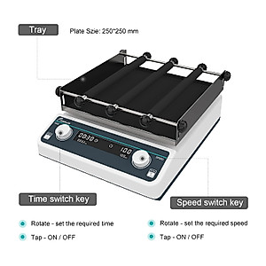 JOANLAB Lab Orbital Shaker Mixer 40-200rpm Adjustable, Timed and Continuous Modes,Digital Orbital Rotator Shaker (OS-20PRO)