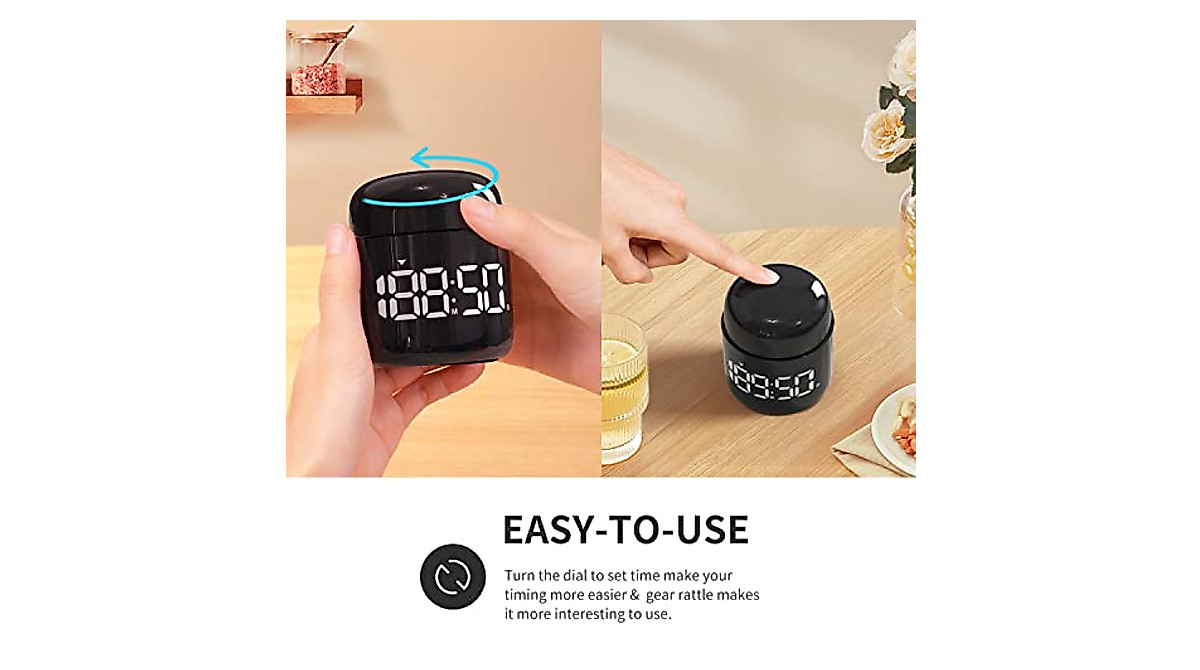 MeesMeek Digital Kitchen Timer | Large LED & Adjustable Volume