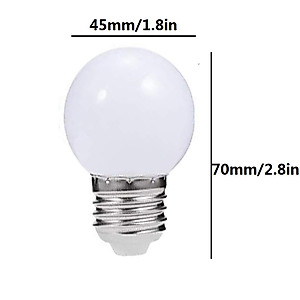 Lxcom Lighting G45 LED Bulb 3W Globe Vanity Light Bulb 30 Watt Replacement 300LM Cool White 6500K LED Light Bulb E26/E27 Base for Makeup Mirror Porch Bedroom Dressing Room,8 Pack