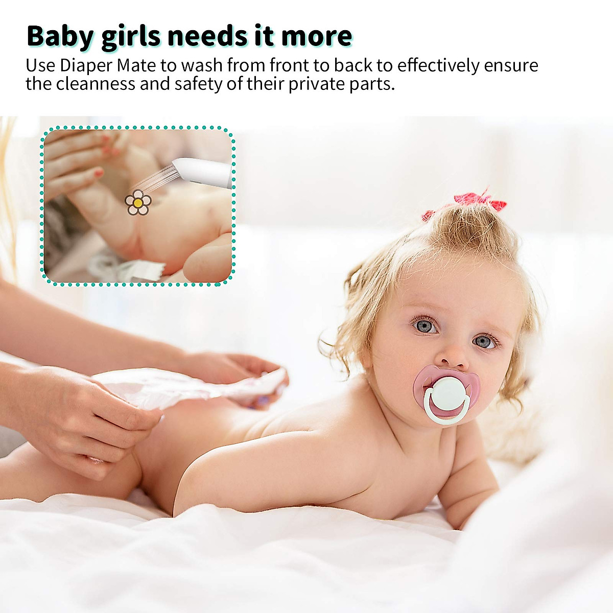 insolife Electric Portable Bidet for Baby Butt Washing, Baby Travel Bathing Kits for Newborn Infant Boy Girl Toddler