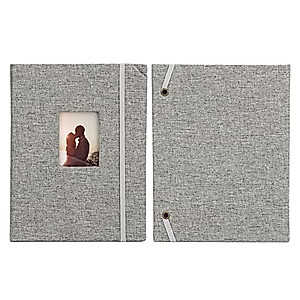 Photo Album, Mini Large Capacity Delicate Lightweight Photo Album for Ticket (Grey)