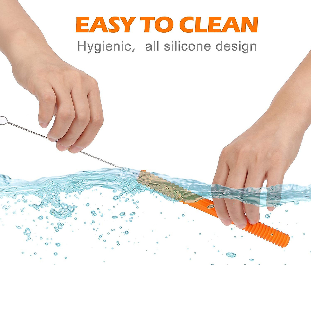 MAXPRO, 3 Pack Sensory Teething Tubes Soft Silicone Teether Toy for Babies with Autism,Biting,Chewing,Oral Motor Needs,Chew Stick for Infant Toddlers Kids, Blue,Green,Red, 6.9 inch*6.5 inch*6.5 Inch