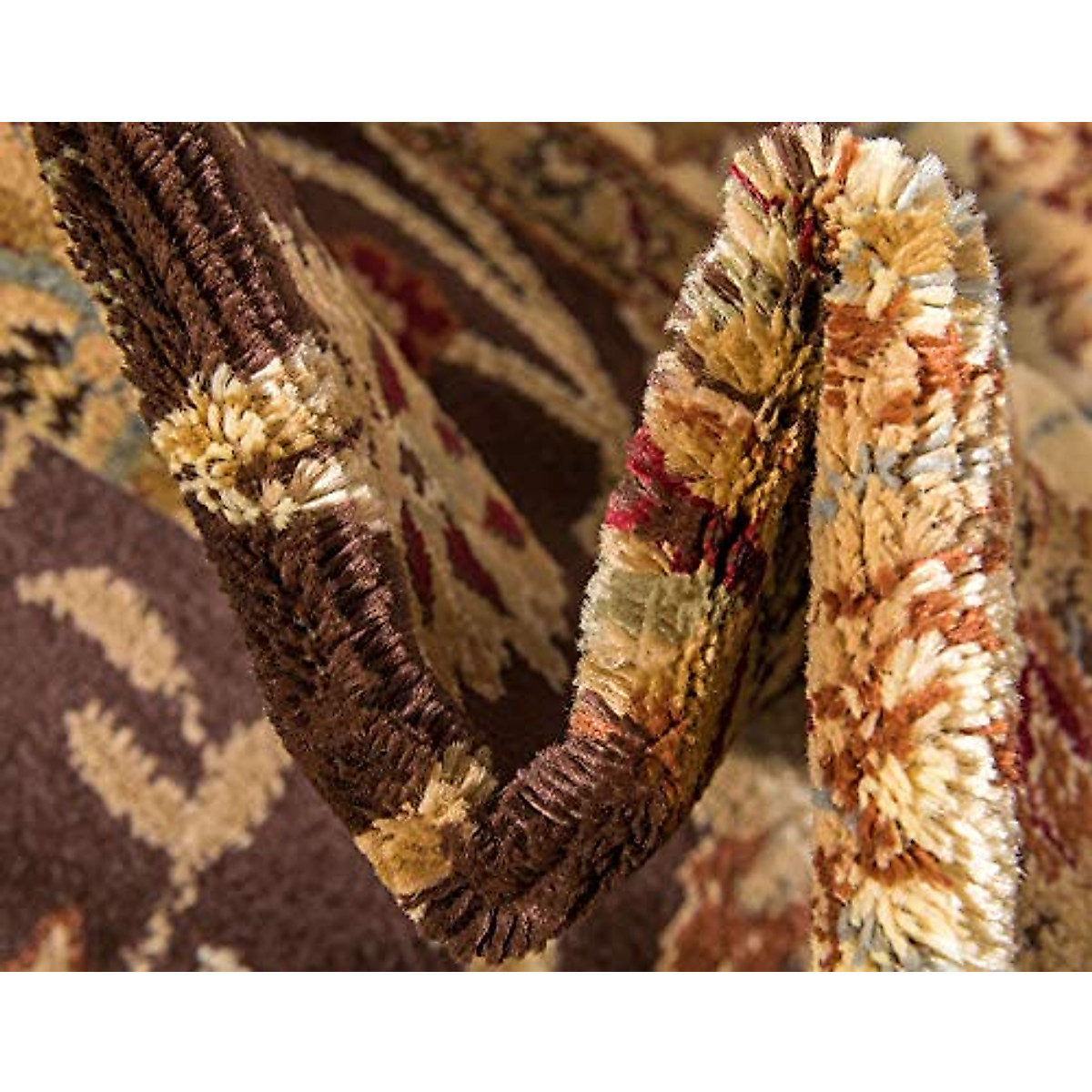 Unique Loom Voyage Collection Traditional Oriental Classic Intricate Design Area Rug, 7' 1" x 10' Rectangle, Brown/Cream