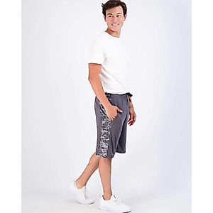 5 Pack Men’s Active Quick Dry Fit Short Pockets Athletic Running Gym Basketball Workout Activewear Sports Men, Set 11, XXL, Pack of 5