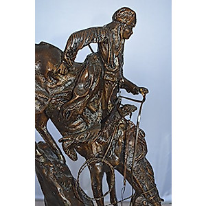 Mountain Man by Remington Bronze Statue - Size: 11" L x 11" W x 30" H.