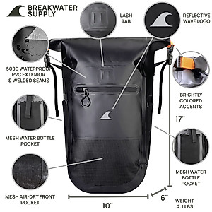 Breakwater Supply 25L Meanhigh Dry Bag Waterproof Backpack and Waterproof Survival First Aid Kit Bundle