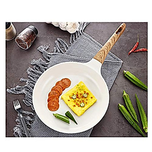 ZZBJ Saucepan Ceramic Coating and Aluminum Non Stick Frying Pan Grill Pancake Egg Kitchen Cookware Fry Pot