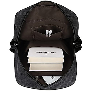 Roffatide Anime Attack on Titan Wings of Freedom Backpack for Men Printed Schoolbag Canvas Backpack Daypack with Headphone Hole Black