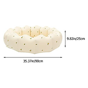 BESPORTBLE Inflatable Swimming Pools Flower Shaped Kiddie Pool Baby Bathtub Basin Summer Beach Party Decorations For Kids Toddler White