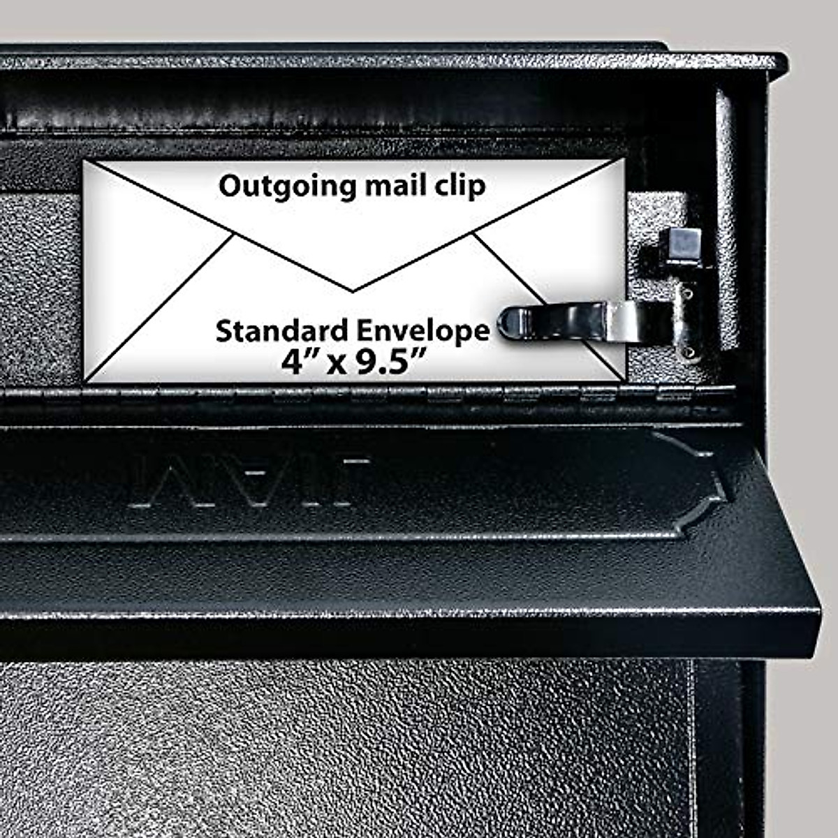 Mail Boss 7172 Townhouse Locking Security Wall Mount Mailbox, Black, Pack of 1