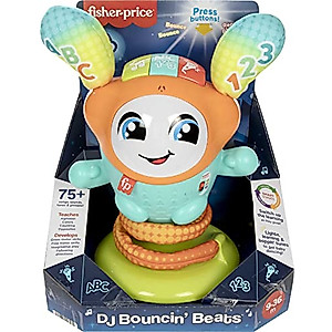 Fisher-Price Baby & Toddler Learning Toy Dj Bouncin’ Beats With Music Lights & Bouncing Action For Ages 6+ Months