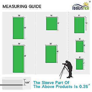 ISSUNTEX 6X9 ft Background Muslin Backdrop, Photo Studio, Collapsible High Density Screen for Video Photography and Television-Green