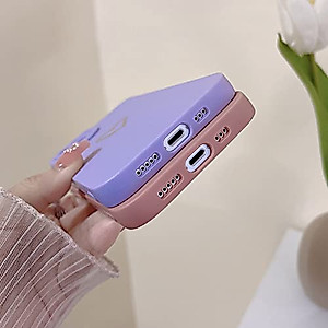 Yeddabox Compatible with iPhone 13 Mini Case for Women, Bronzing Luxury Heart Phone Case Cute Side Small Pattern Soft TPU Shockproof Full Camera Lens Protective Cover for iPhone 13 Mini (Black)