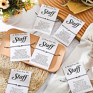 Colarr 25 Sets Staff Appreciation Gifts With Bracelets Heart Shaped Bracelet Wish Cards Thank You Postcards May You Be Proud of Inspirational Team Gifts Thank You Gift for Coworker Employee