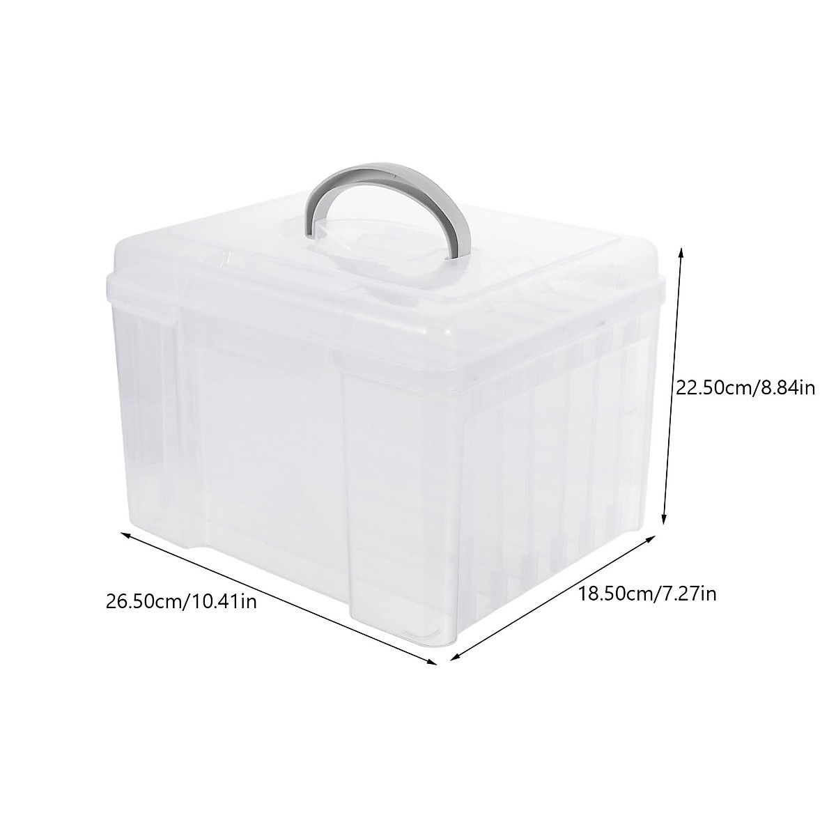 DOITOOL Photo Storage Box Organizer with Inner Cases and Handle Craft Storage Solution for Pictures Organization and Easy Access Ideal for Photo Archiving and Keeping Memories Safe