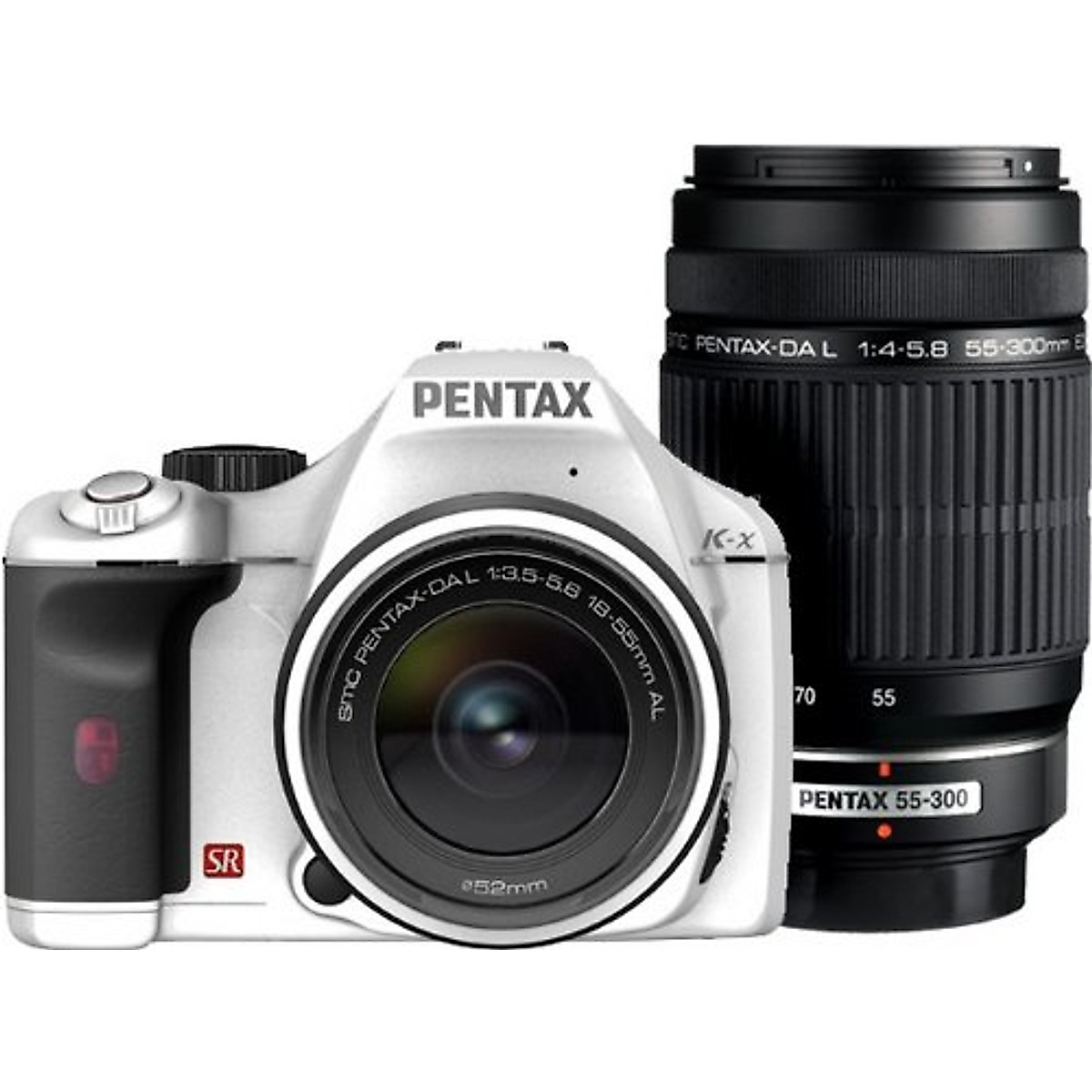 PENTAX digital SLR camera k-x double zoom Kit white