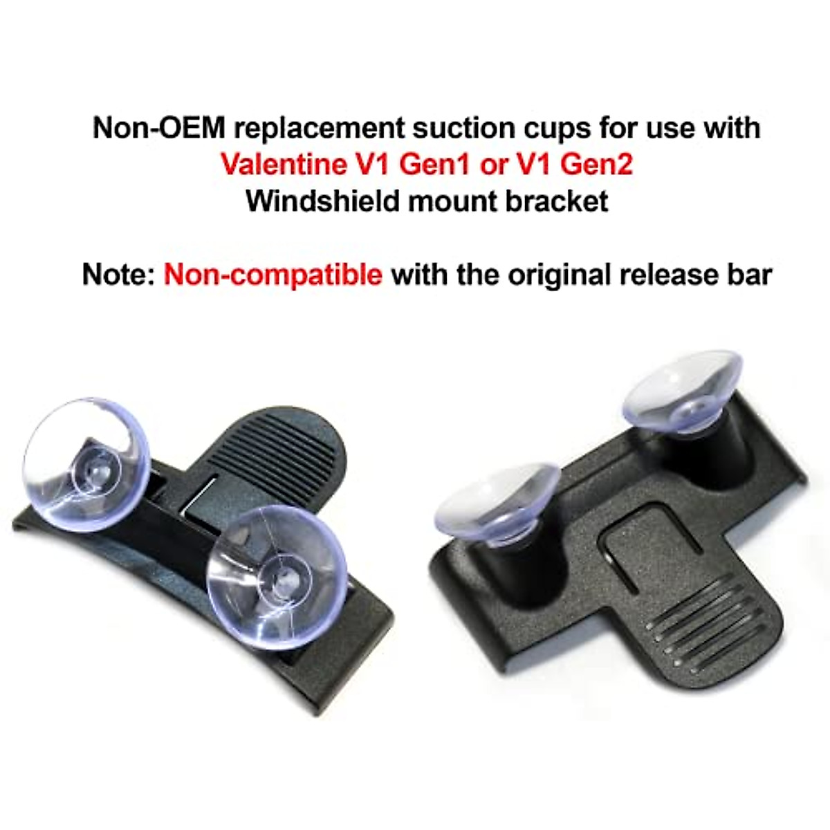 Ramtech 4 Pack Car Windshield Adhesive Suction Cups Replacement Kit for Valentine One V1 Gen1 and V1 Gen2 Radar Laser Detector Mount, SCV1