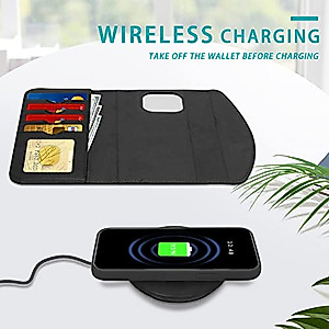 FYY iPhone 14 Pro Max 6.7" Case, MagSafe Compatible 2-in-1 Detachable Wallet with Card Holder, Black