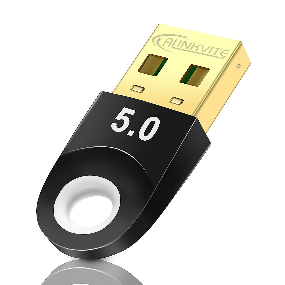 Bluetooth Adapter for PC 5.0, ALINKVITE Bluetooth Adapter for Windows 11/10/8.1/8/7, Bluetooth Dongle with Ultra-Range, Dual-Mode, USB Dongle for Keyboard, PC, Mobile, Printer, Headset, Speakers