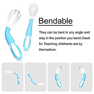 ANTUREBAY Suction Plates for Babies, 100% SiliconeToddler plates,Divided Baby Plates, Dishwasher & Microwave Friendly,Food Grade Silicone Kids Plates with Spoon Fork. (Blue,Green,Gray)