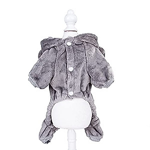 Pet Halloween Costume Autumn and Winter Models Cartoon Coral Fleece Pet Costume Puppy Warm Outfits Hoodie Animal Autumn Winter Clothes Christmas Elk Pet Costume Four-Legged Koala Halloween